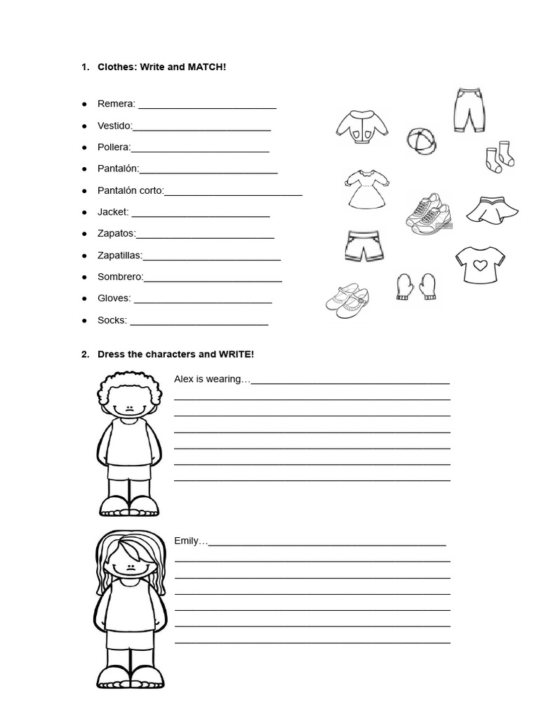 Repaso - BACK TO SCHOOL (Clothes and Abilities) | PDF