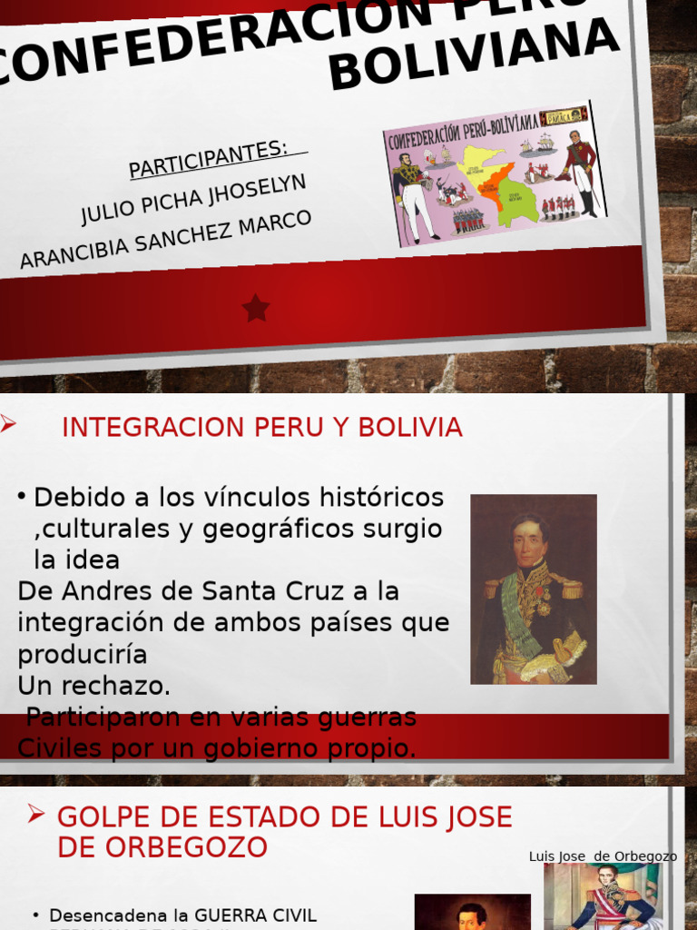 Confederación Perú Boliviana | PDF | Comunidad andina | Perú