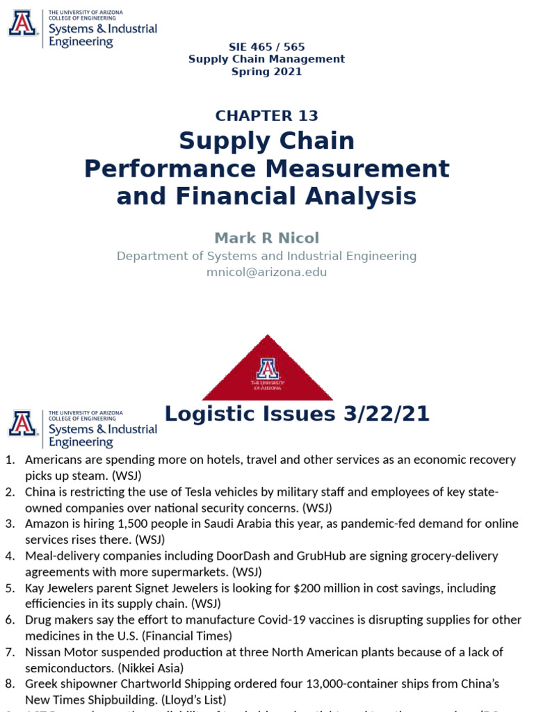 Lecture 27 - Ch13 PPT 10e Update | PDF | Performance Indicator | Logistics