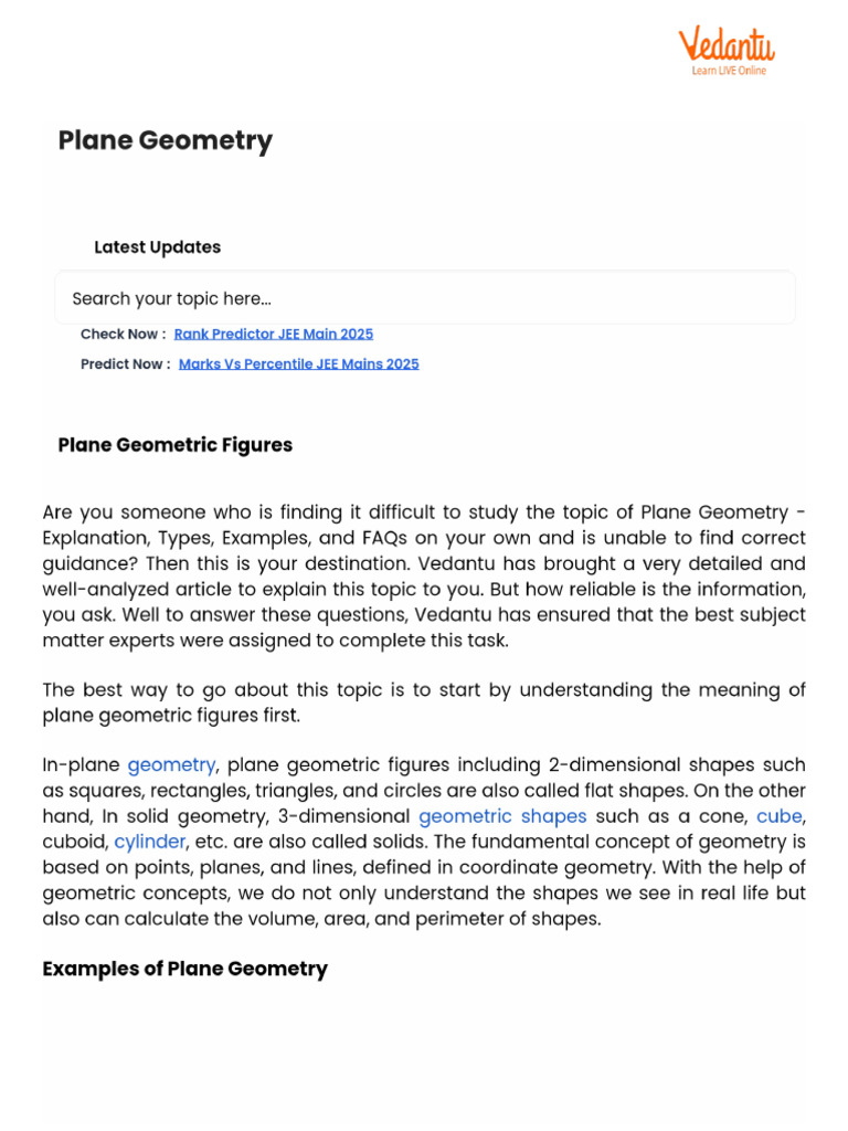 Plane Geometry | PDF
