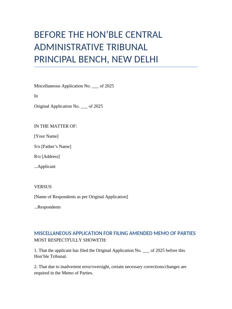 Misc_Application_Amended_Memo_CAT | PDF