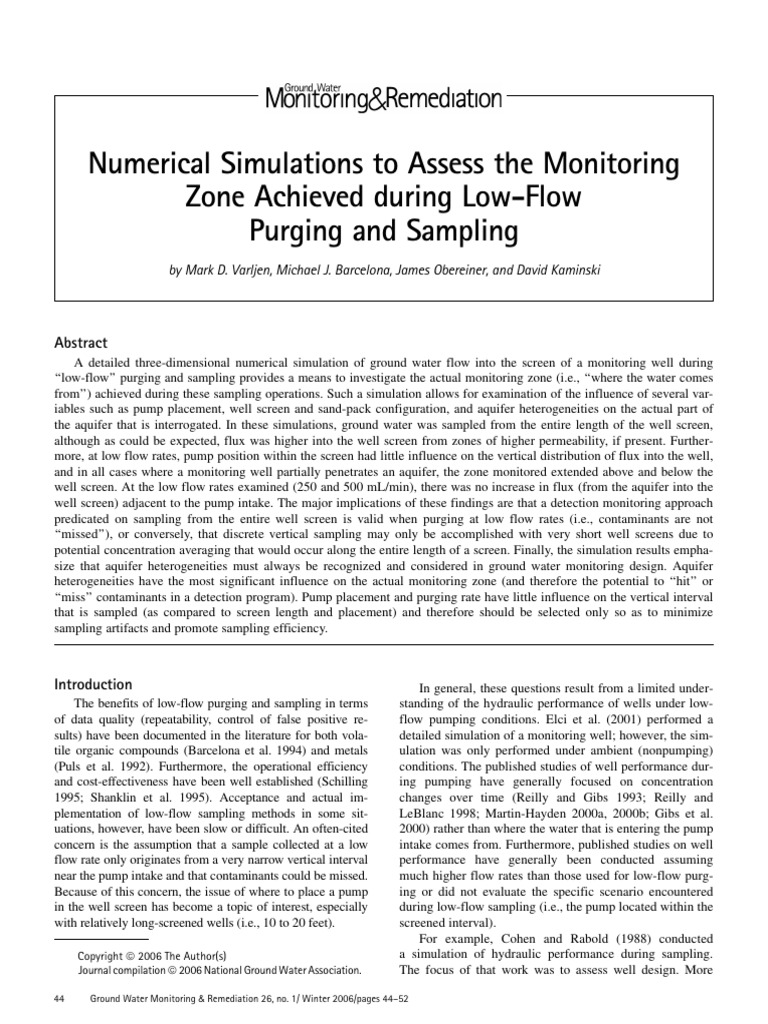 gwmr_29_ModSimPaper_Winter_2006_FINAL_online[1] | PDF | Steady State | Applied And ...