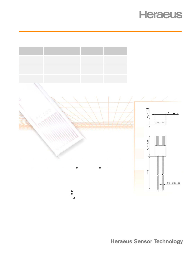 Heraeus Platinum RTD Specifications | PDF | Physical Quantities ...