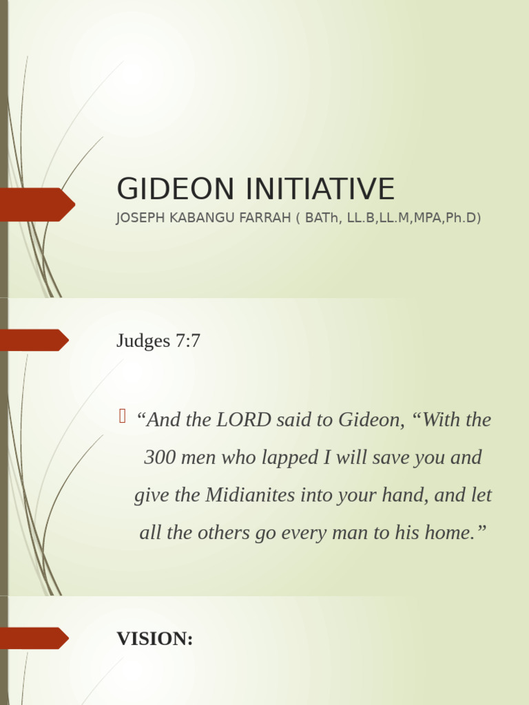 Gideon Initiative | PDF