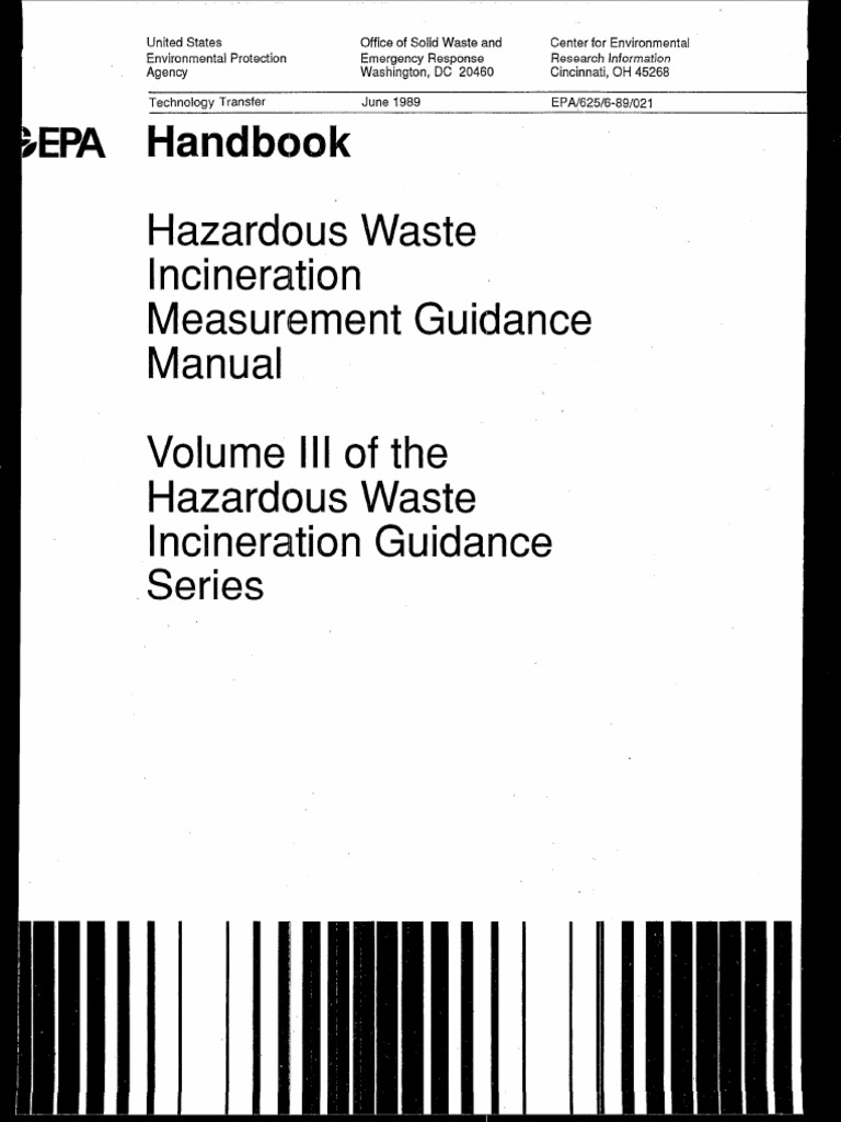 The Hazardous Waste Incineration Guidance Series - Hazardous Waste ...