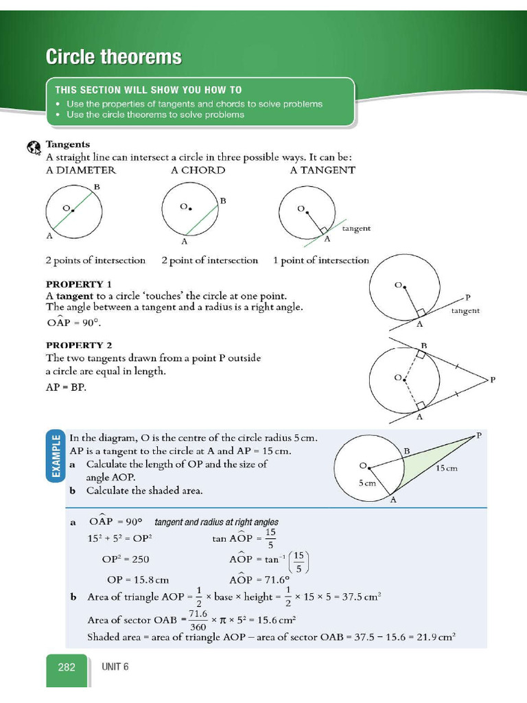 Circles Theorem | PDF