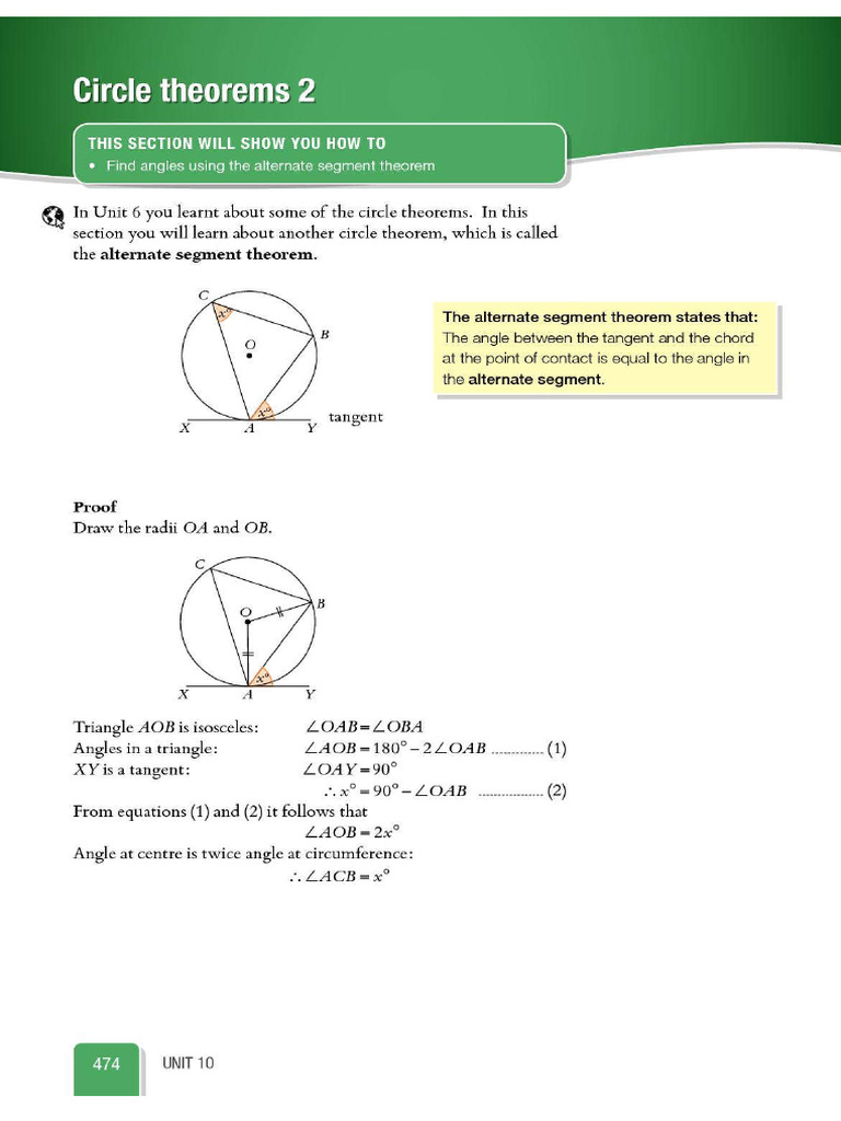 Circles Theorem 2 | PDF
