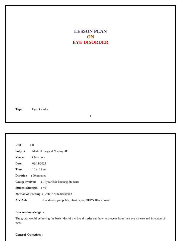 Eye Disorders: Conjunctivitis, Cataract, Glaucoma | PDF | Cataract ...
