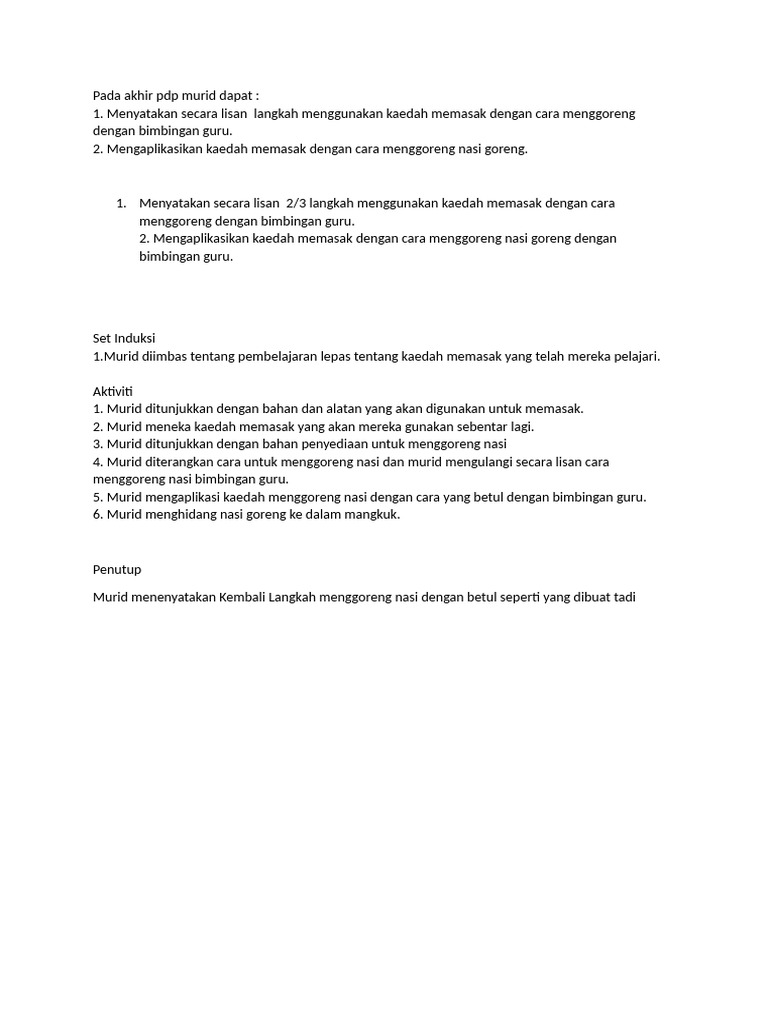 Pada Akhir PDP Murid Dapat | PDF