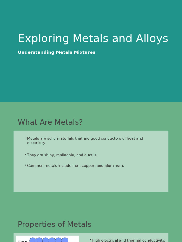 Exploring Metals and Alloys | PDF | Alloy | Metals