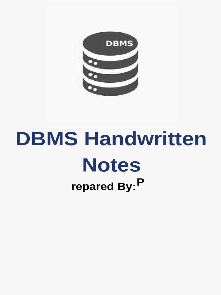 DBMS Handwritten Notes - PDF (1) - 1-23 | PDF