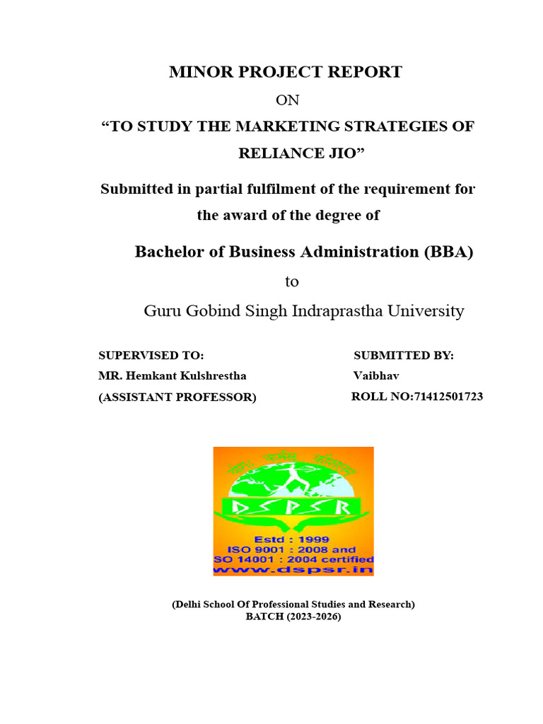 Marketing Strategies of Reliance Jio | PDF