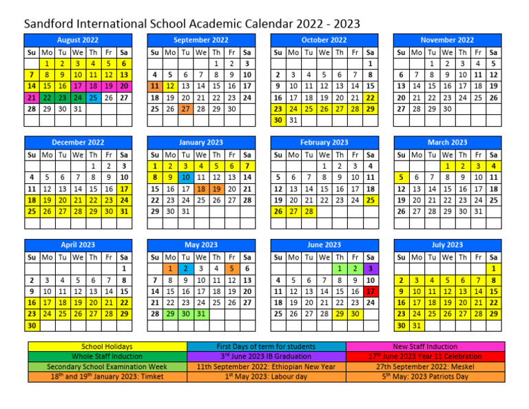 Academic Calendar 2022 - 2023 | PDF