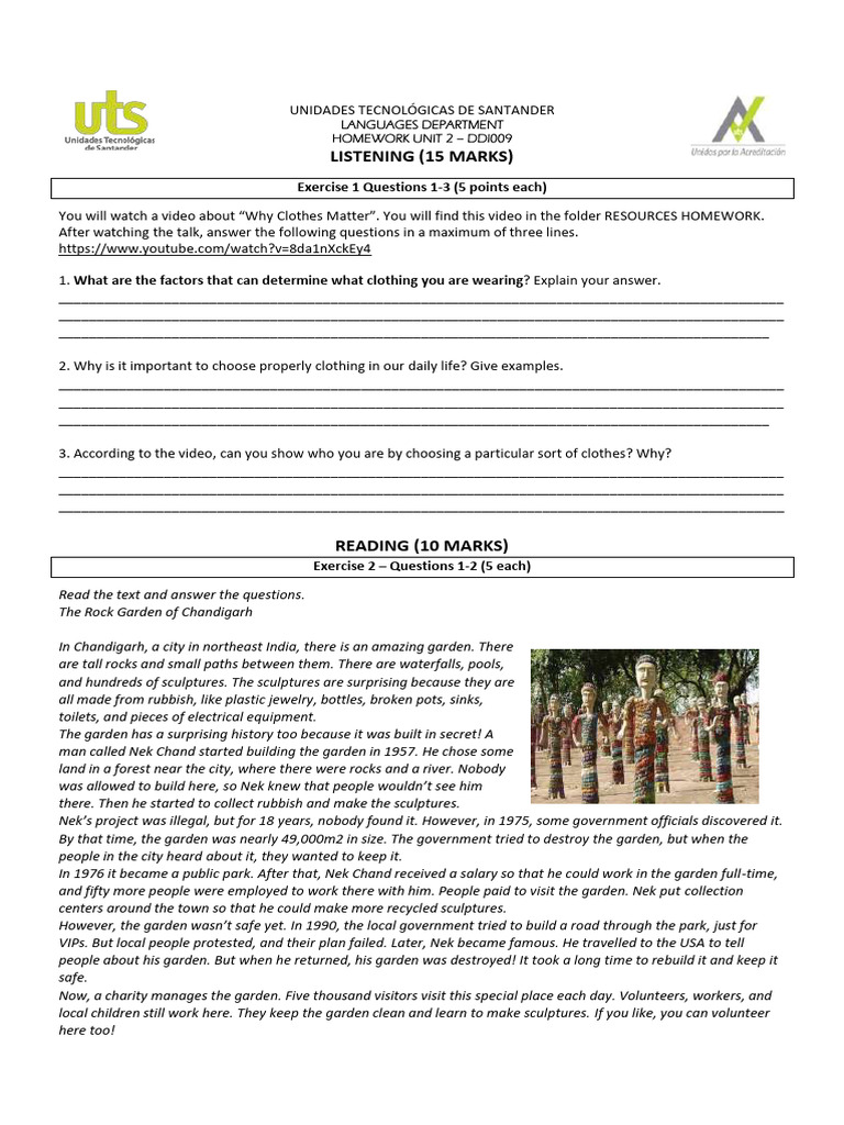 Worksheet Homework Unit2 | PDF