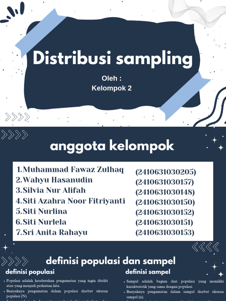 Jenis dan Pengertian Distribusi Sampling | PDF