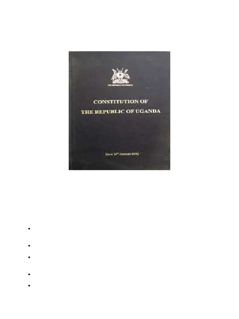 Understanding Uganda's Constitution | PDF | Voting | Government