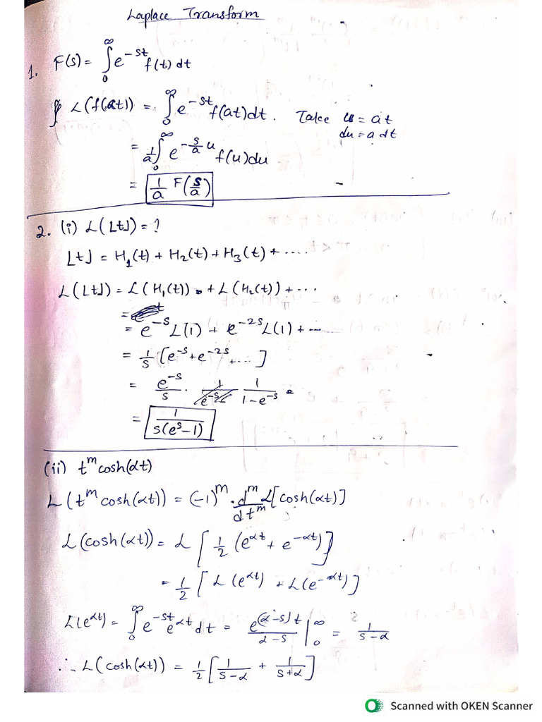 Laplace Transform Assignment7 | PDF