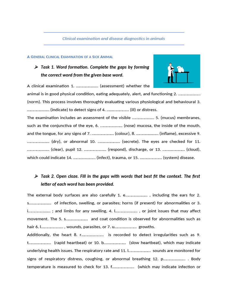 Clinical Examination and Disease Diagnostics in Animals | PDF | Blood ...