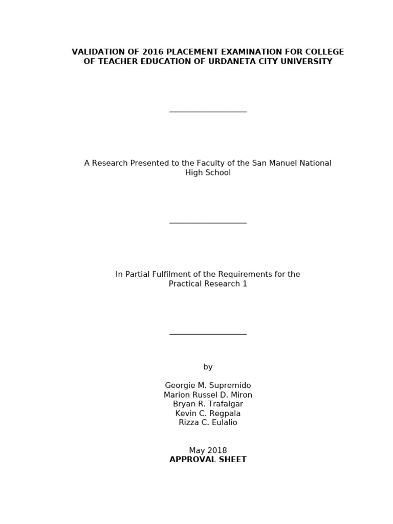 Preliminaries Proposal | PDF | Cognition | Learning