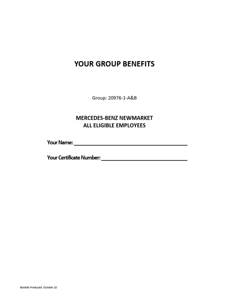 Benefit Booklet 20976-1-A | PDF | Life Insurance | Insurance