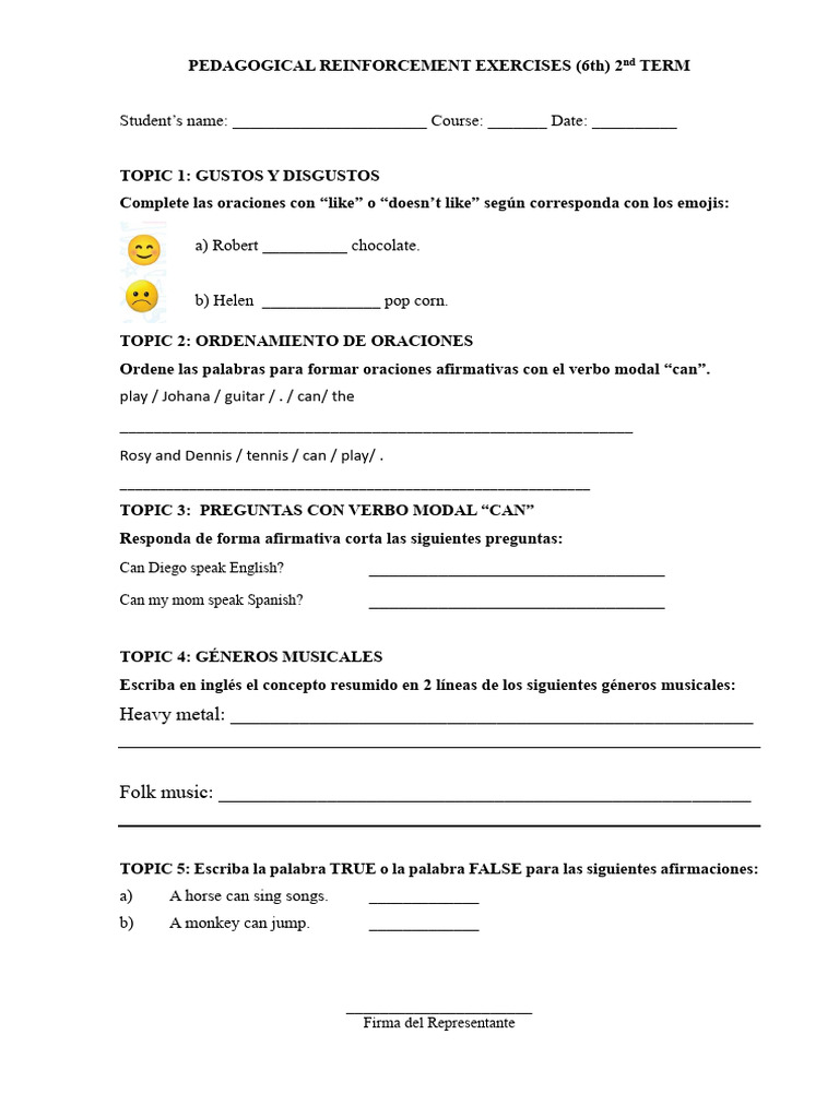 REINFORCEMENT 6 - 2nd TERM | PDF