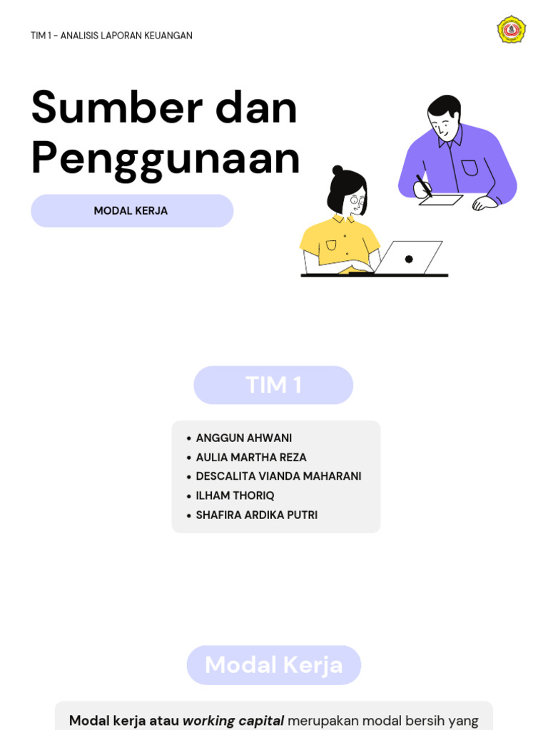 Tim 1 - Sumber Dan Penggunaan Modal Kerja | PDF