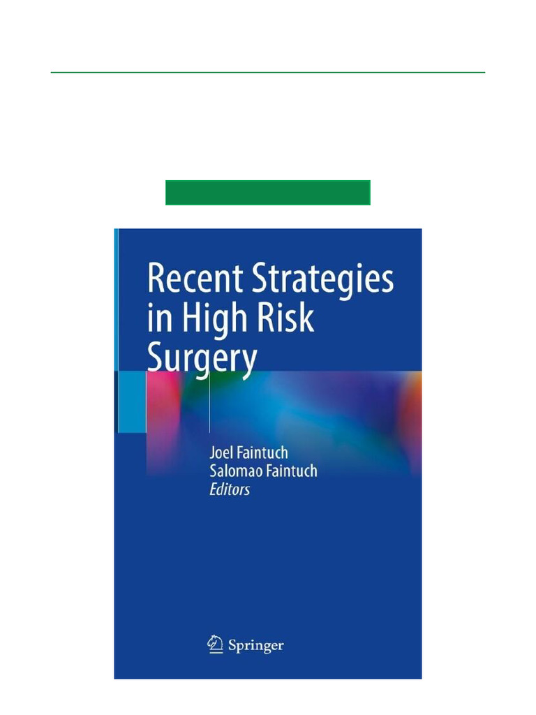 Recent Strategies in High Risk Surgery DOCX PDF Download | PDF ...