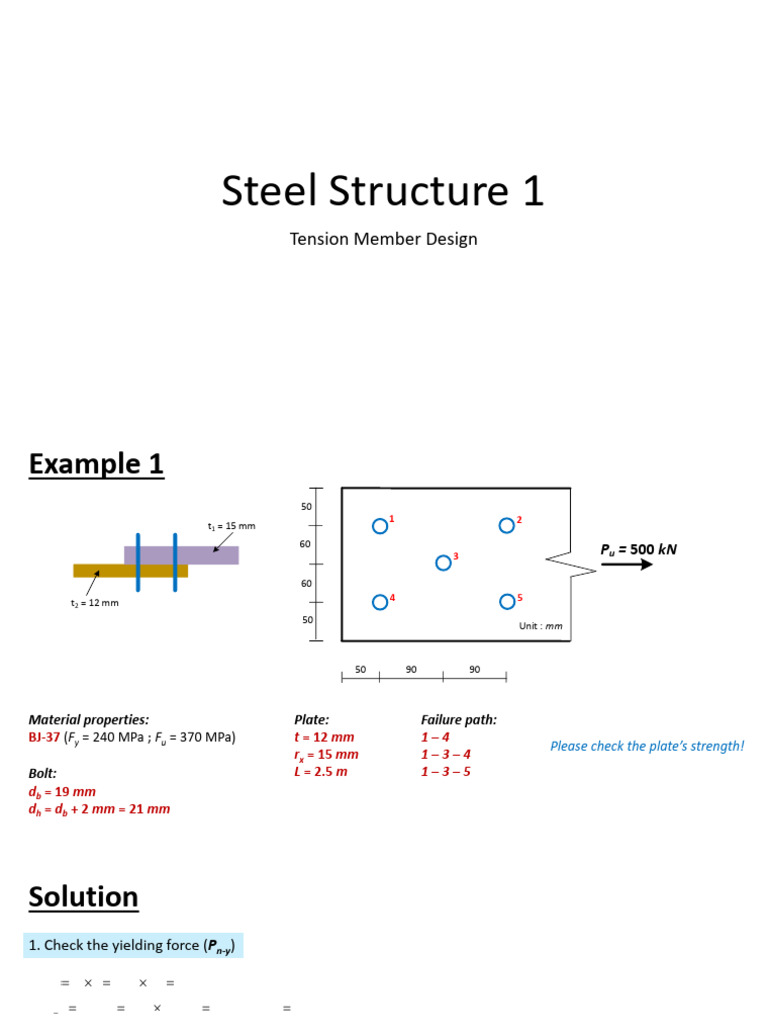Tension Member Design | PDF | Continuum Mechanics | Materials Science