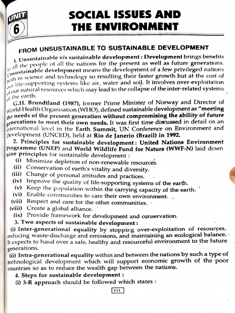 Unit 6 SOCIAL ISSUES AND THE ENVIRONMENT | PDF