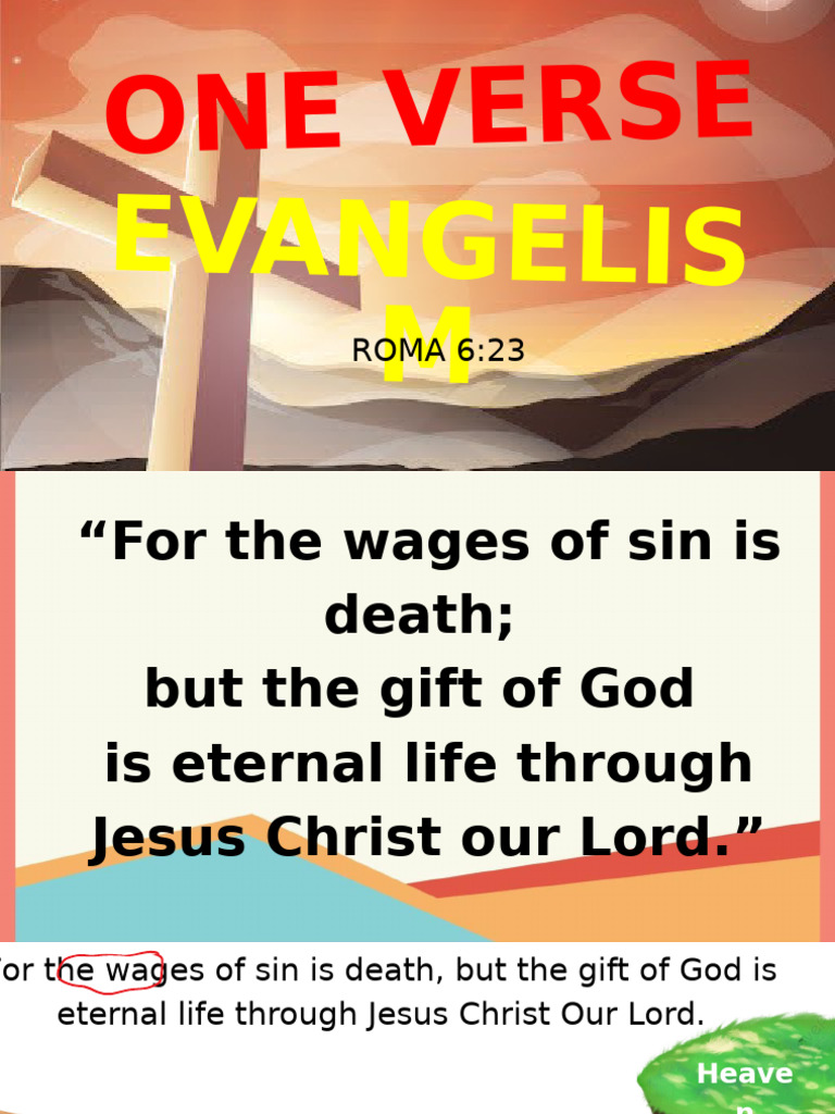 Lesson 3 - One Verse Evangelism | PDF | Eternal Life (Christianity ...