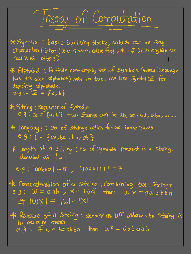 TOC HandWritten Notes | PDF