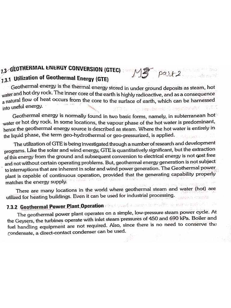 Geothermal Energy Conversion (GTEC) M3 Part 2 | PDF