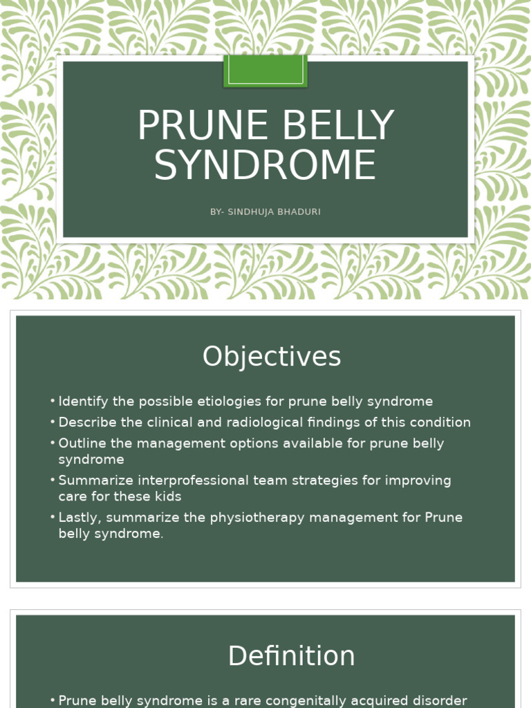 Prune Belly Syndrome | PDF | Urology | Diseases And Disorders