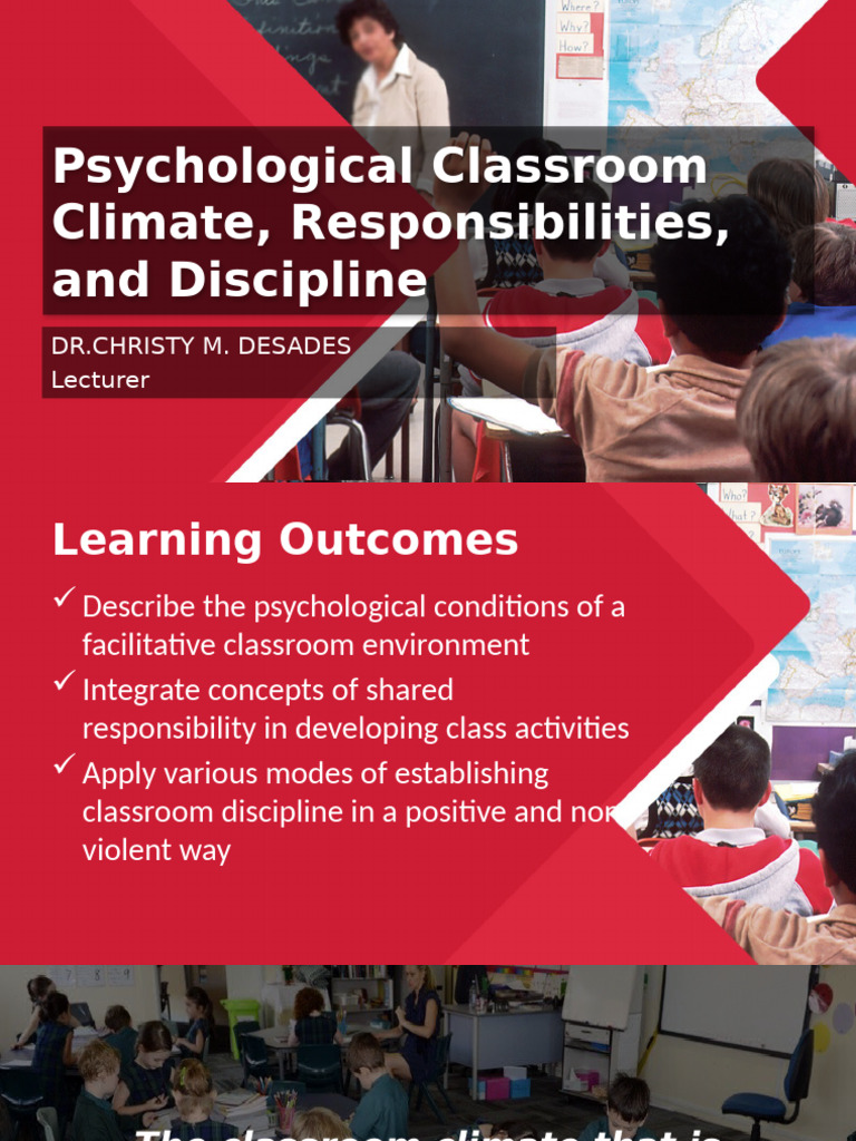 Lesson 3.2 Socio Emotional Climate and Discipline | PDF | Learning ...