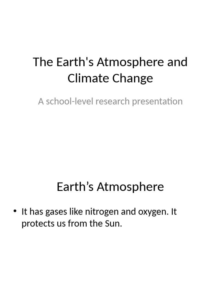 Earth Atmosphere Climate Change | PDF