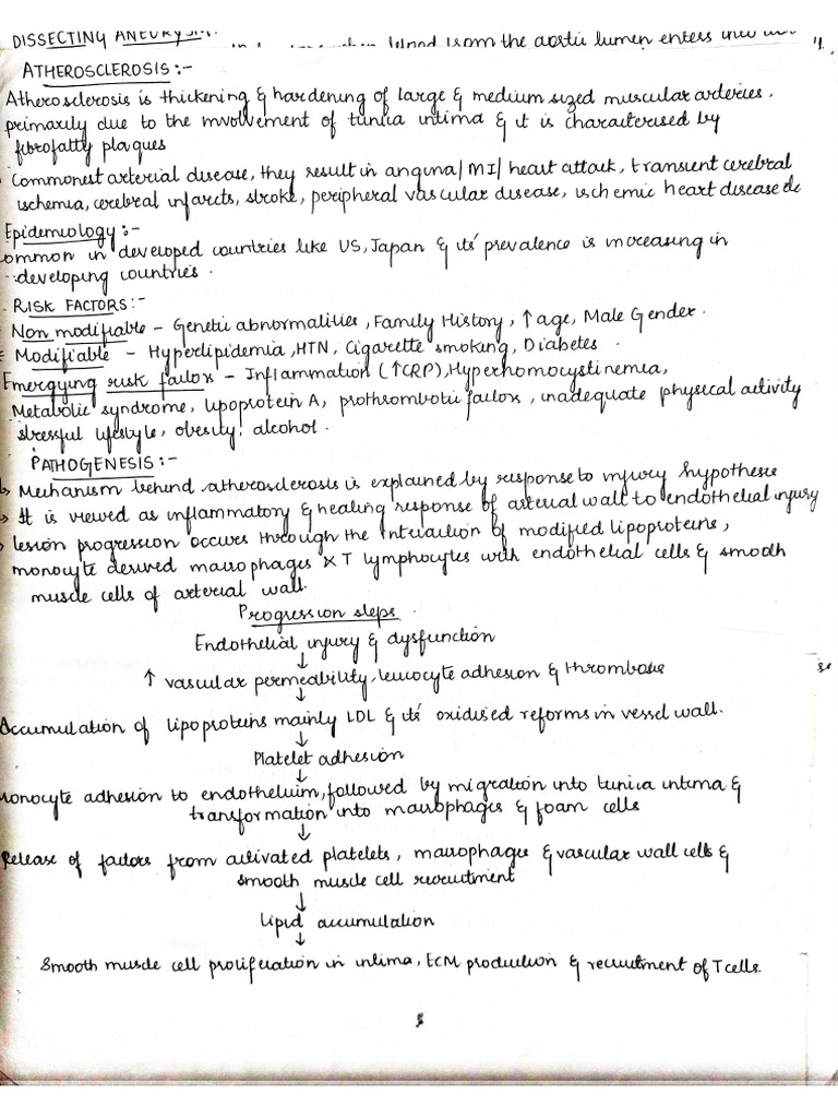 CVS Systemic Pathology Notes | PDF