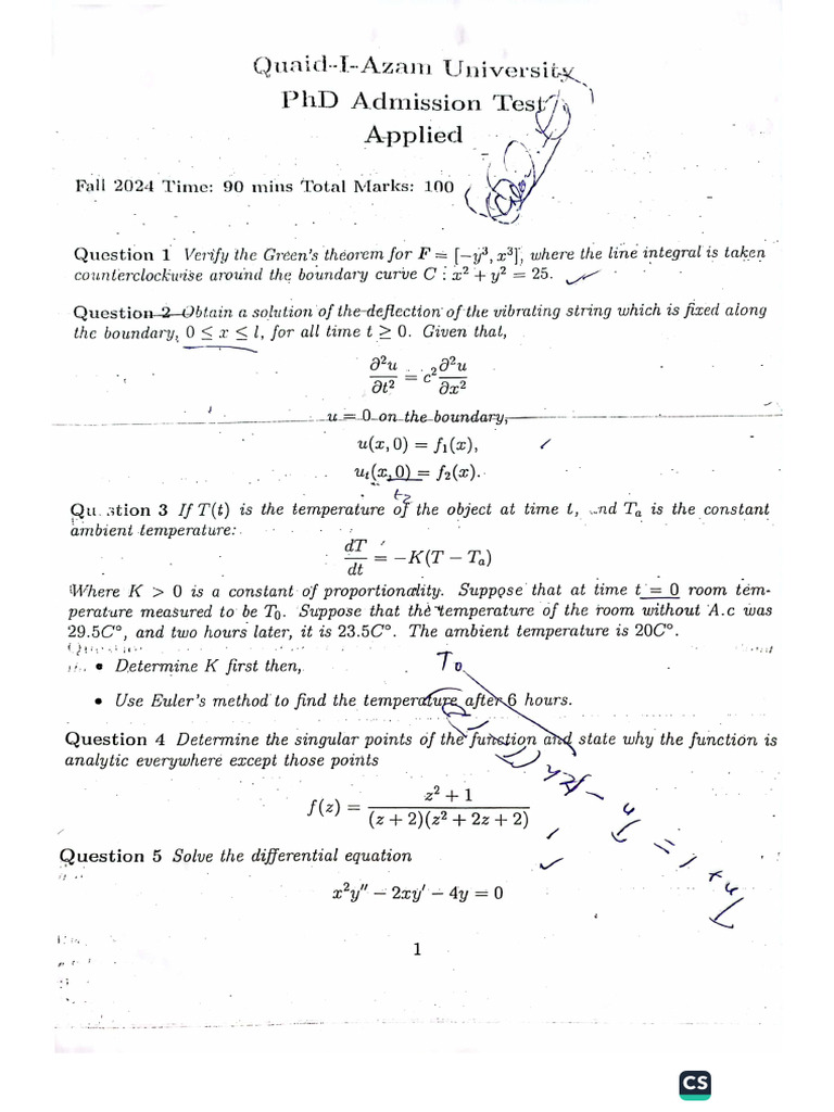 PHD Applied Fall 2024 | PDF