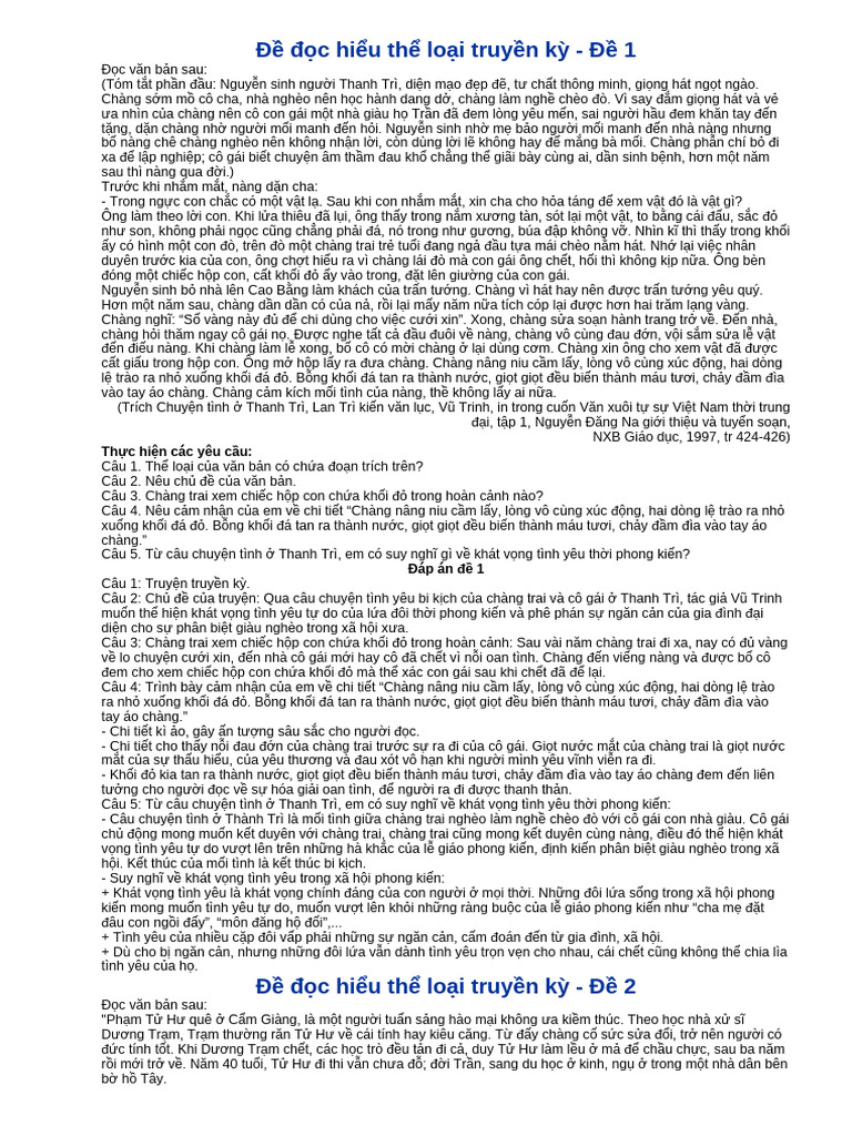 On Tap Truyen Truyen Ky 2 | PDF