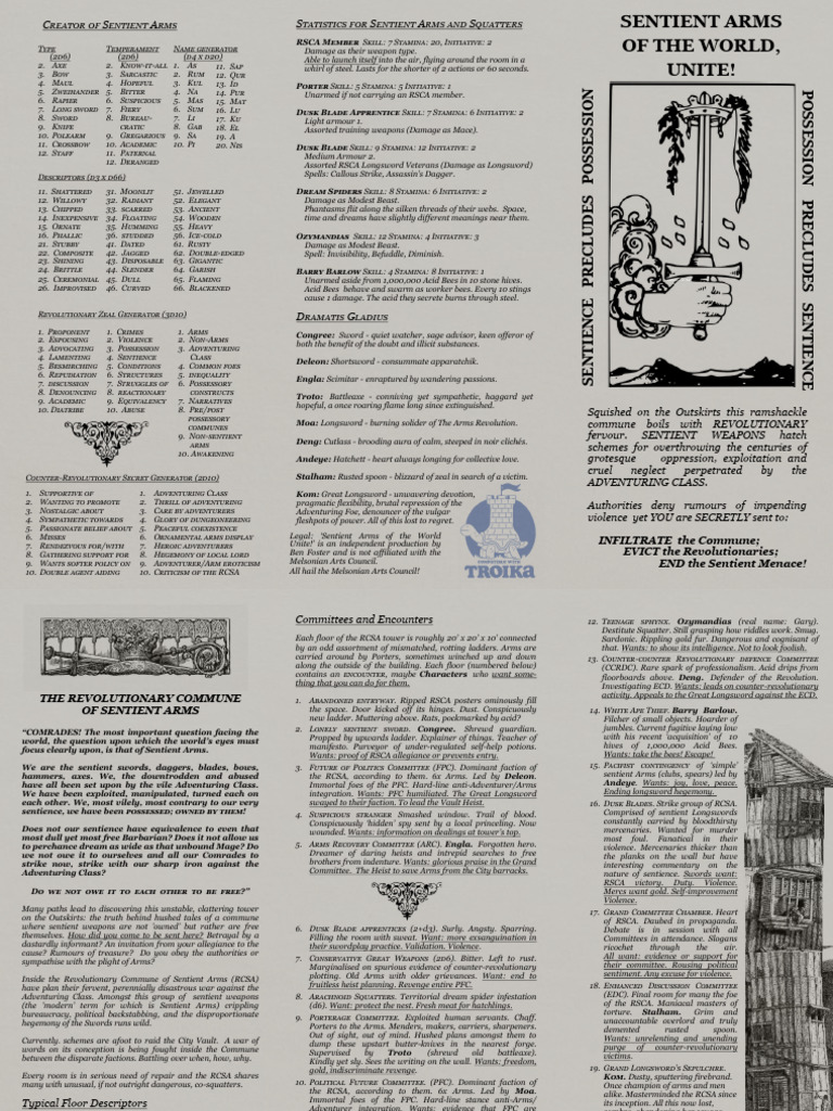 Final - Sentient Arms of The World Unite | PDF | Melee Weapons | Blade Weapons