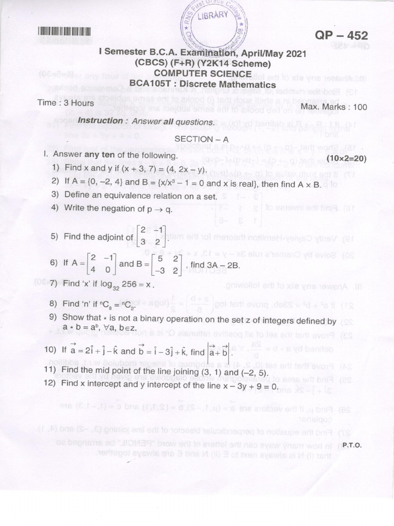 Discrete Mathematics | PDF