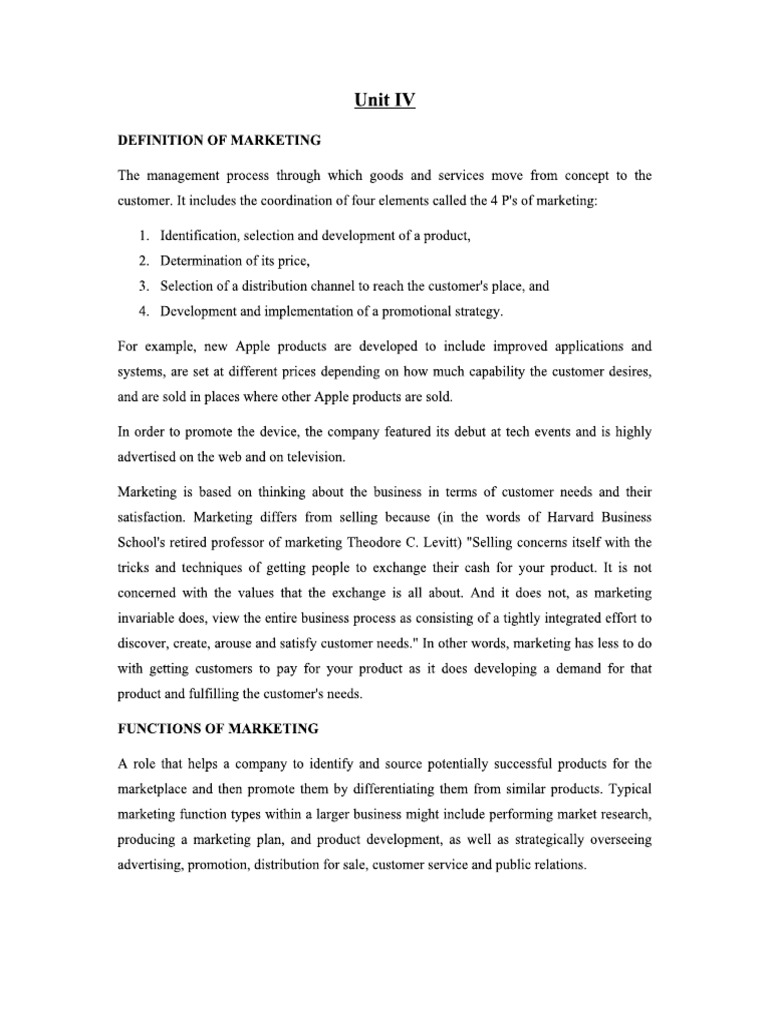 Unit-4 Marketing | PDF