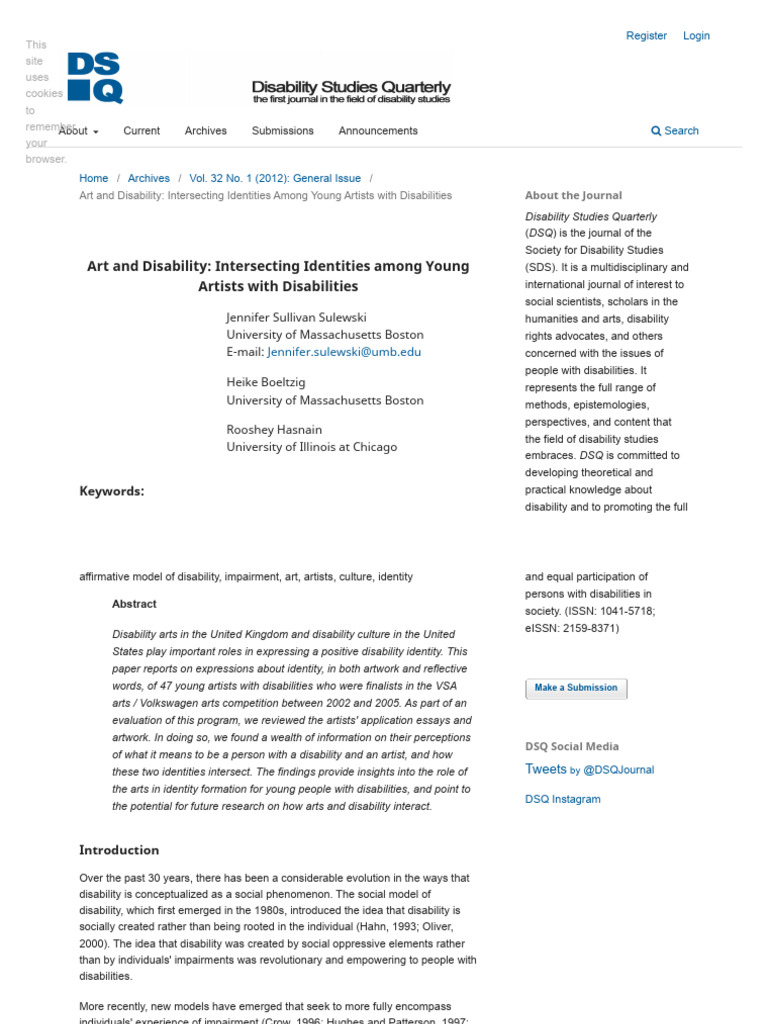 Art and Disability_ Intersecting Identities Among Young Artists With ...