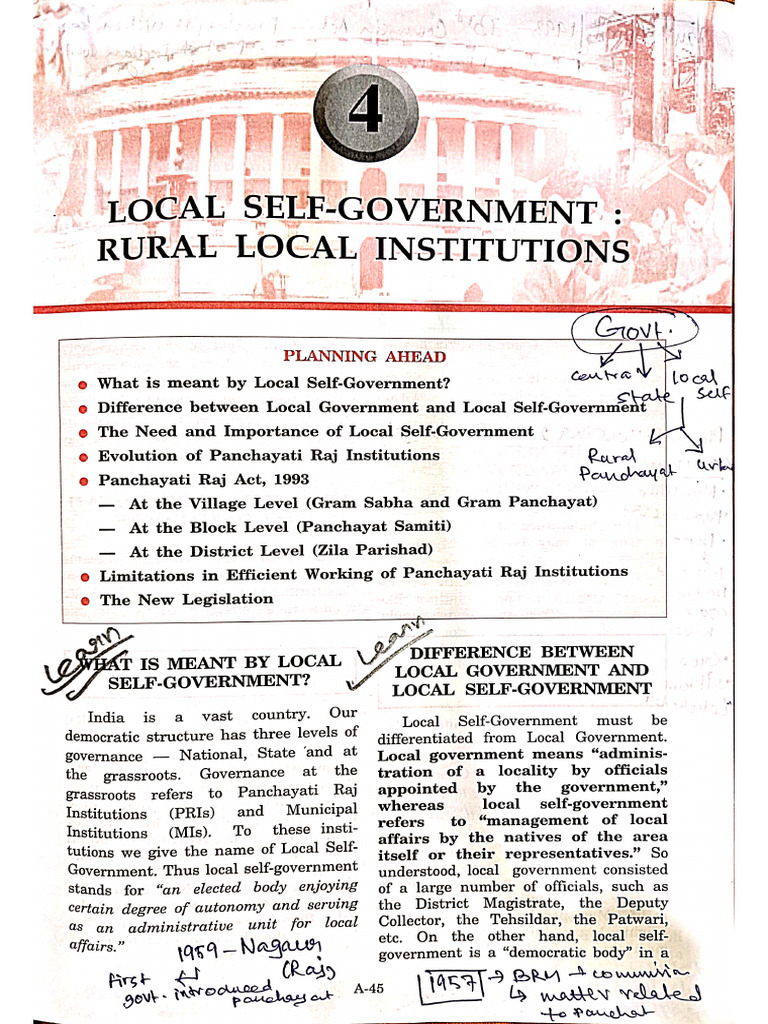 Local Self Government | PDF
