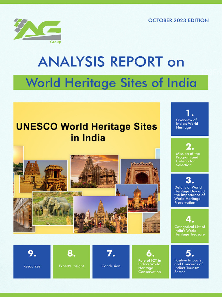 Analysis Report On World Heritage Sites of India October 2023 | PDF ...