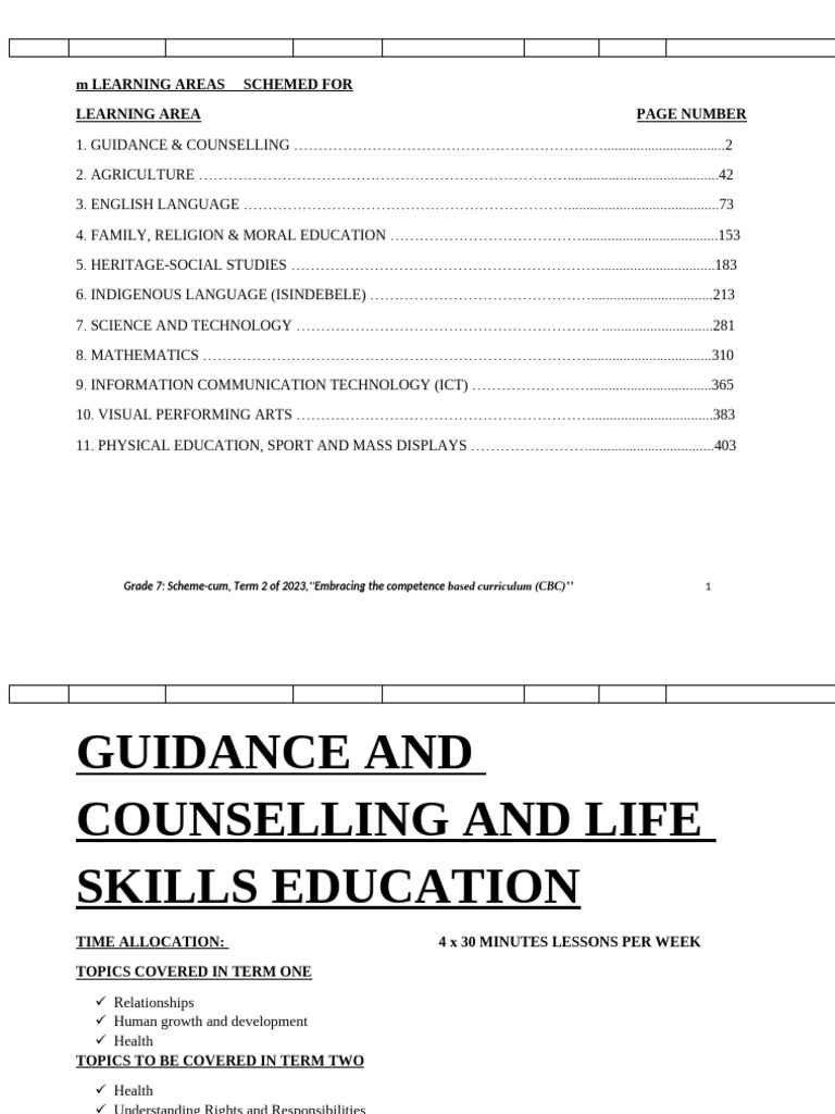 Gr7 Term 2, CBC, Scheme 2022_024545 | PDF | Sexually Transmitted ...