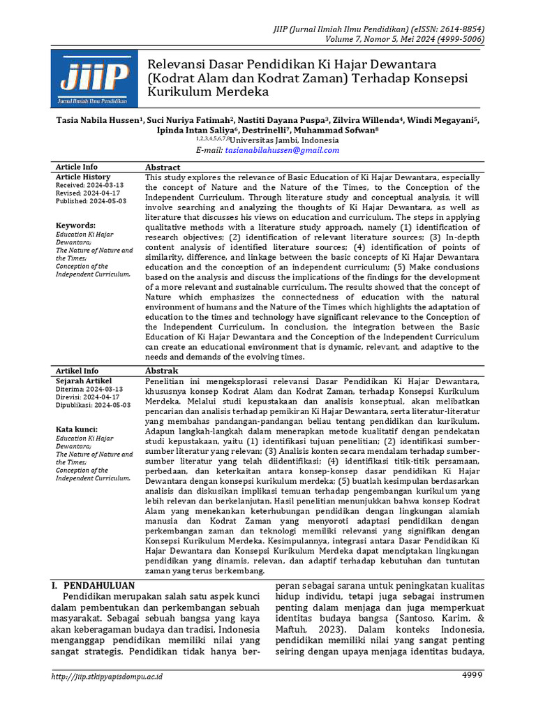 Kodrat Alam Dan Kodrat Zaman KH Dewantara | PDF
