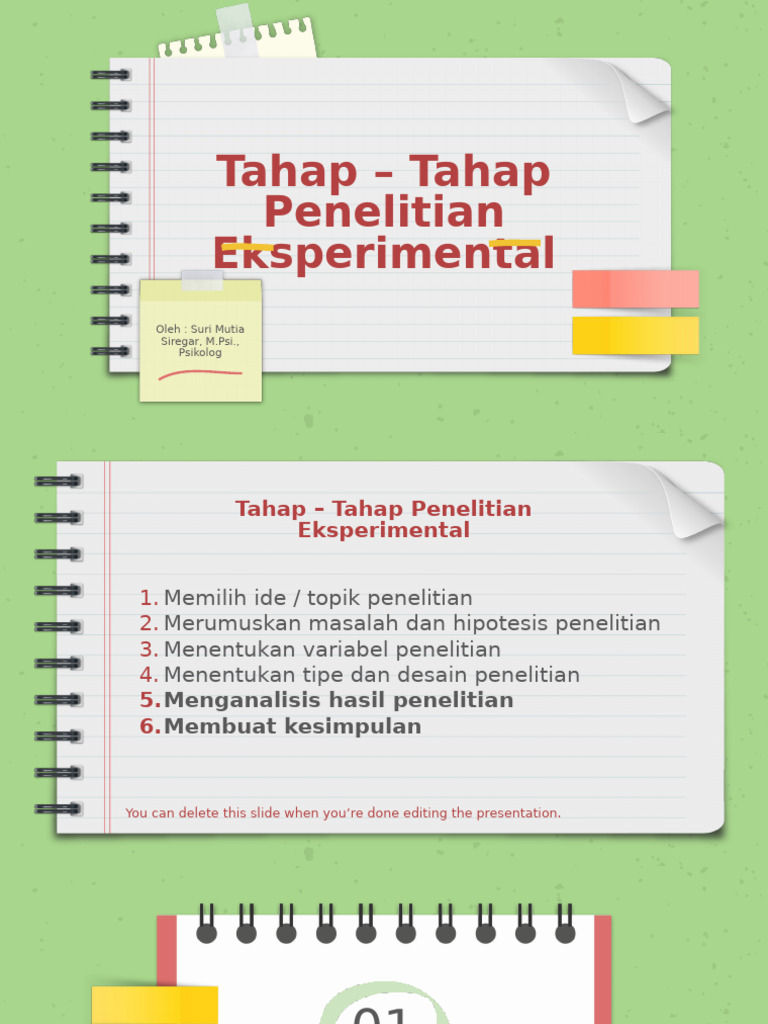 Tahap Penelitian Eksperimental | PDF