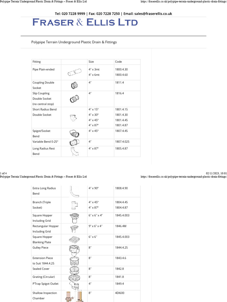Terrain Underground Drainage Catalogue | PDF | Building Materials ...