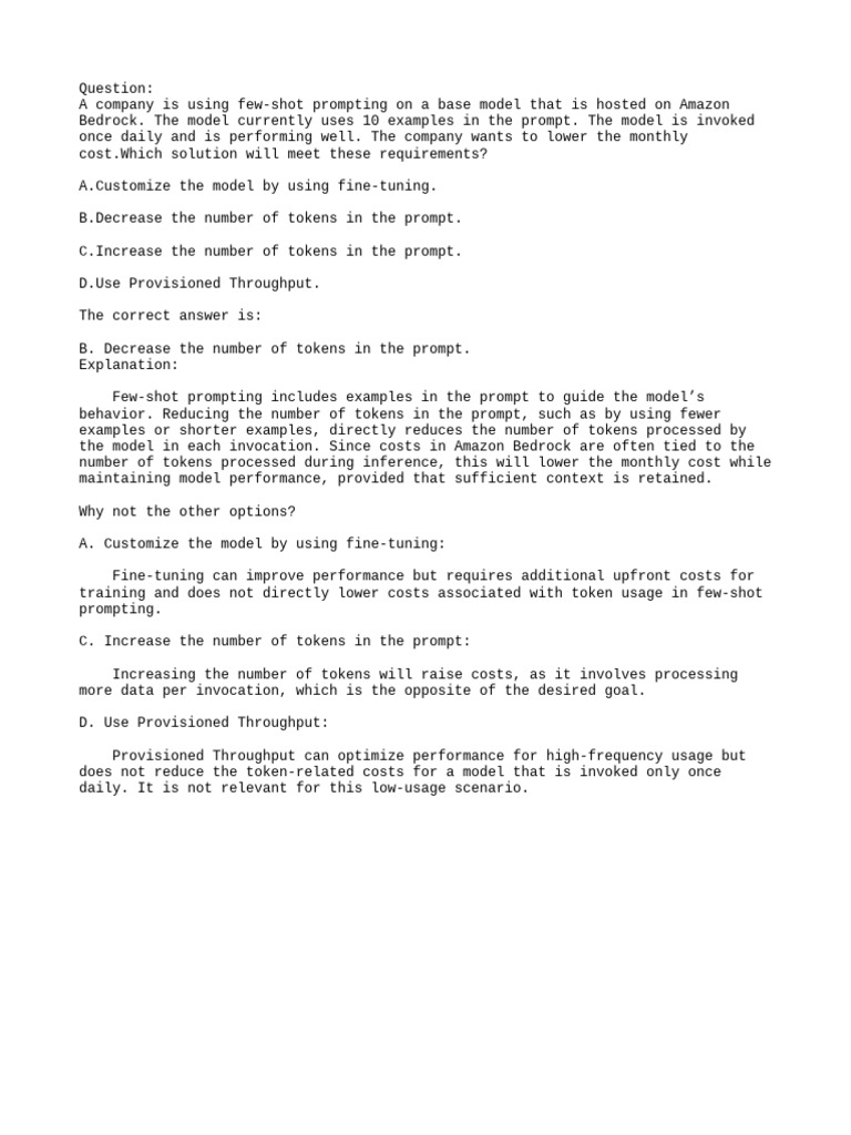 AIF-C01 Prep Sample QAs1 | PDF