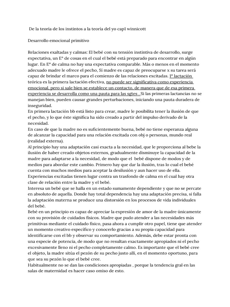 Winicott Cap 1 | PDF | Creatividad | Esquizofrenia